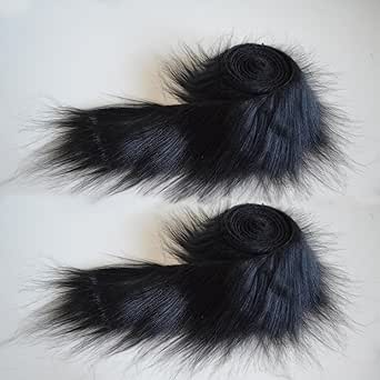 Amazon.com: DiaWiew Black Faux Fur Ribbon - Ideal for Crafts and DIY ...
