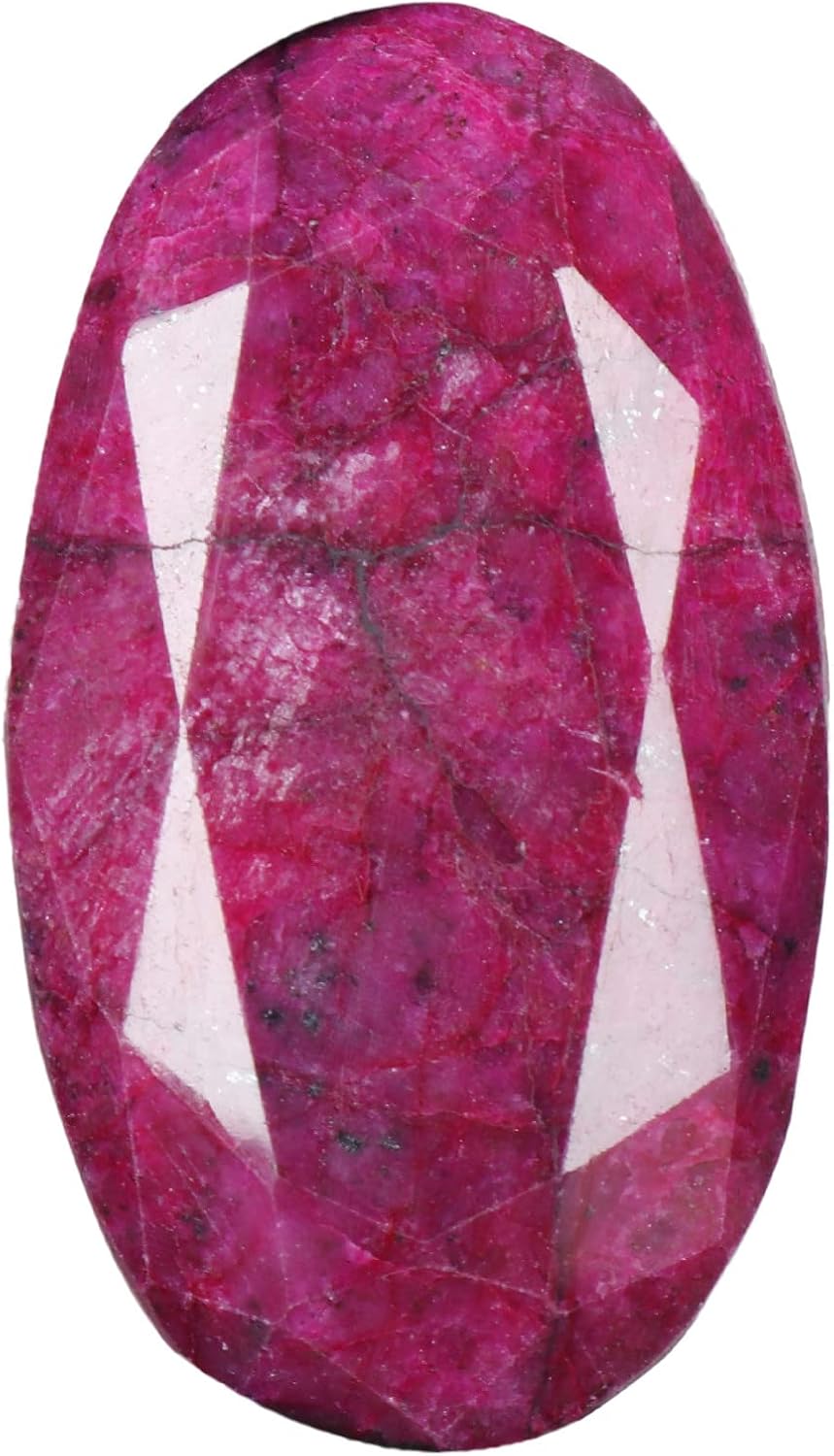 Amazon.com: REAL-GEMS 127.05 Cts Natural Oval Cut Africa Red Ruby Loose ...