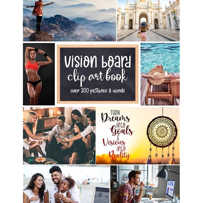 Buy Vision Board Clip Art Book: Turn Dreams into Goals & Visions into ...