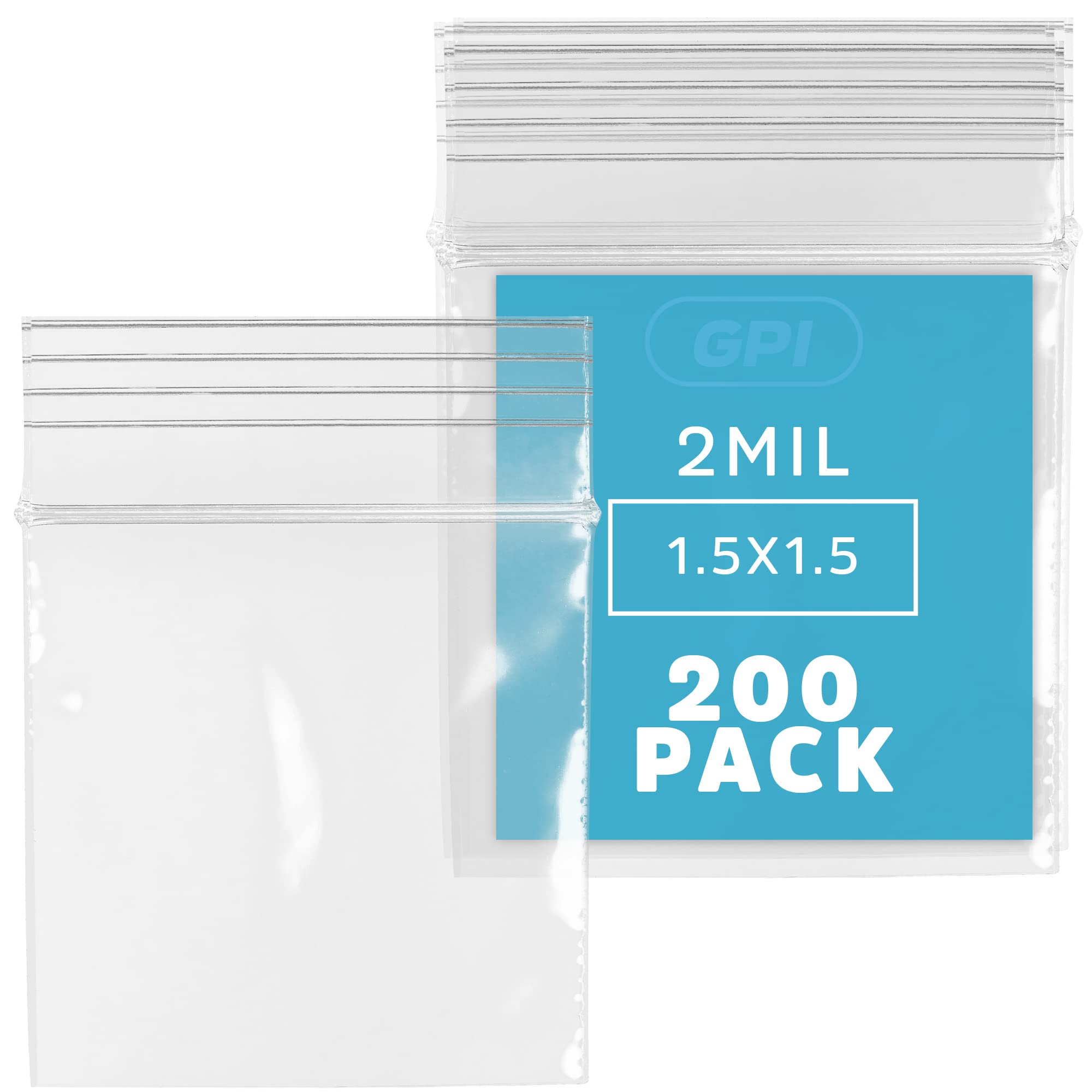 Amazon.com: Clear Plastic Reclosable Zip Bags - Bulk GPI Pack Of 200 1. ...