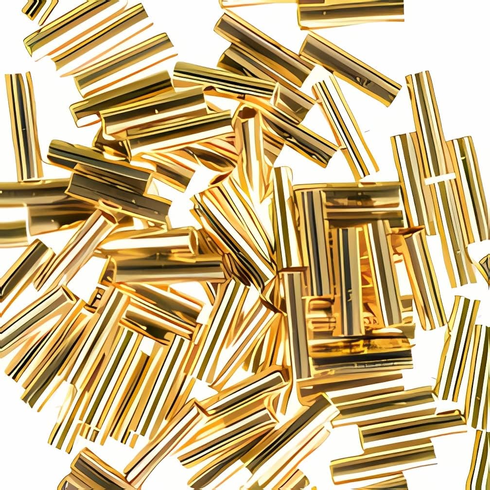Amazon.com: 14K Gold Filled Tube Beads Heishi 1mm x 4mm (Qty: 100)