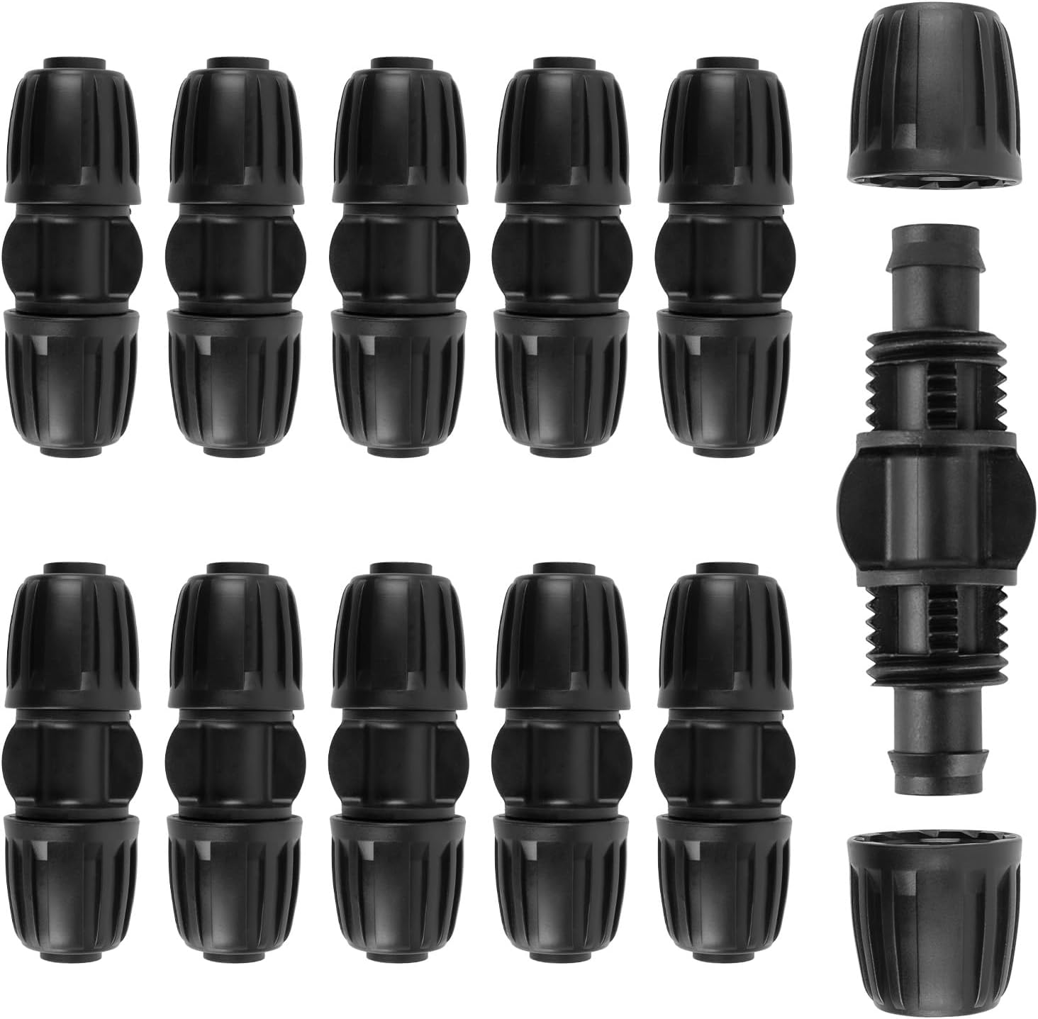 Hydrogarden 1/2 inch Irrigation Fittings Coupling Connectors for (1/2 ...