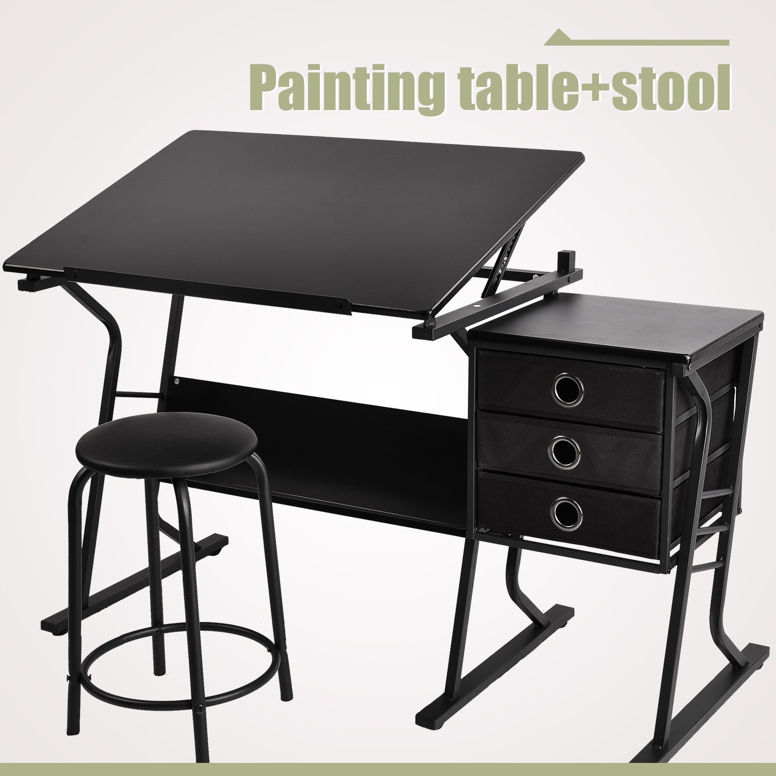 Buy MECOR Adjustable Drawing Desk Drafting Table Art Craft Station with ...
