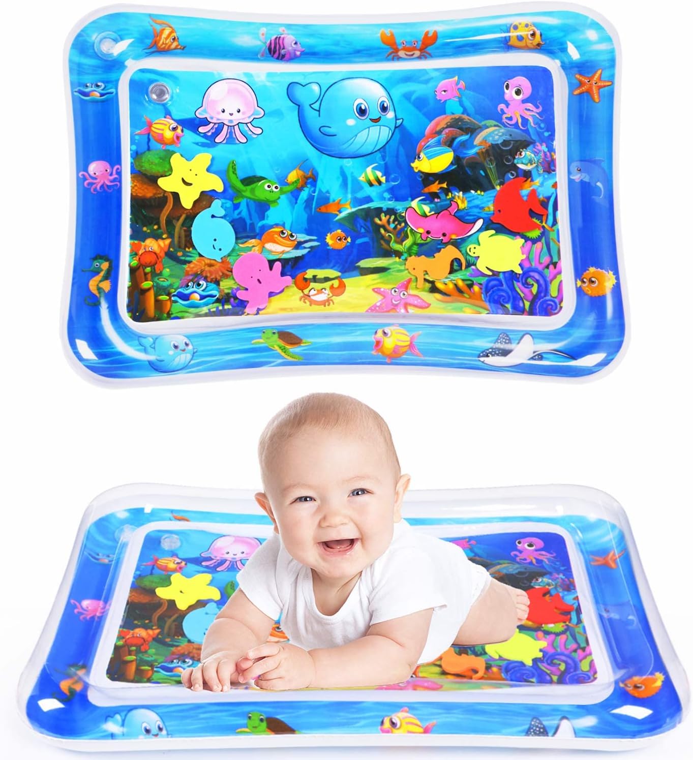 Amazon.com : Tummy Time Water Mat, Tummy time Water Play Mat for Baby ...
