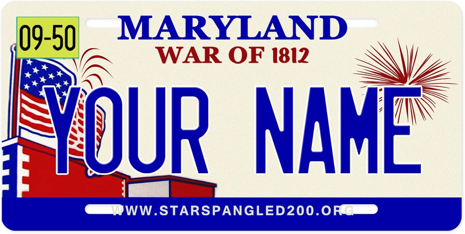 Amazon.com: BRGiftShop Personalized Licence Plate 2016 Maryland State ...