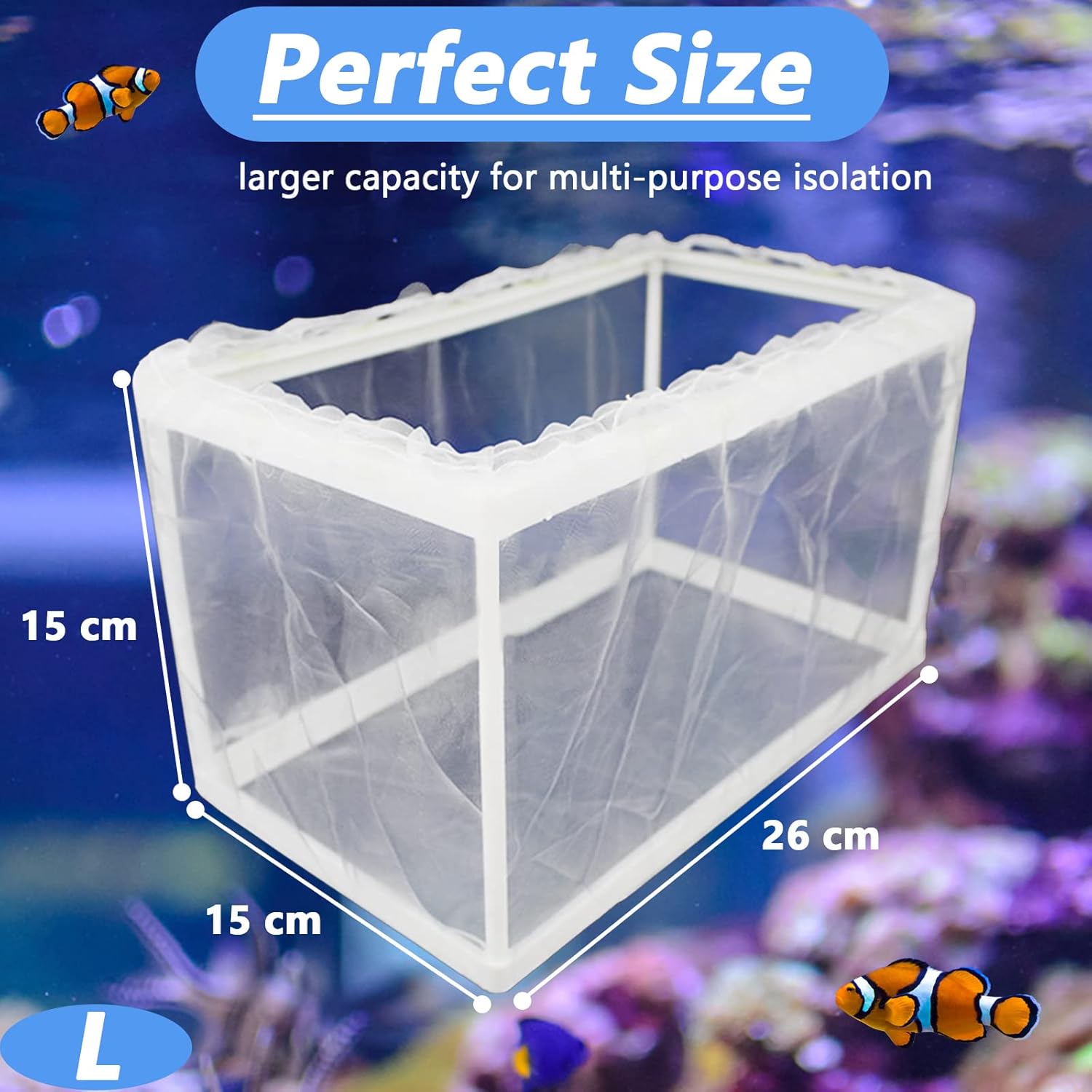 Aquarium Fish Breeding Box, Large Fry Hatchery Net Fish Nursery ...