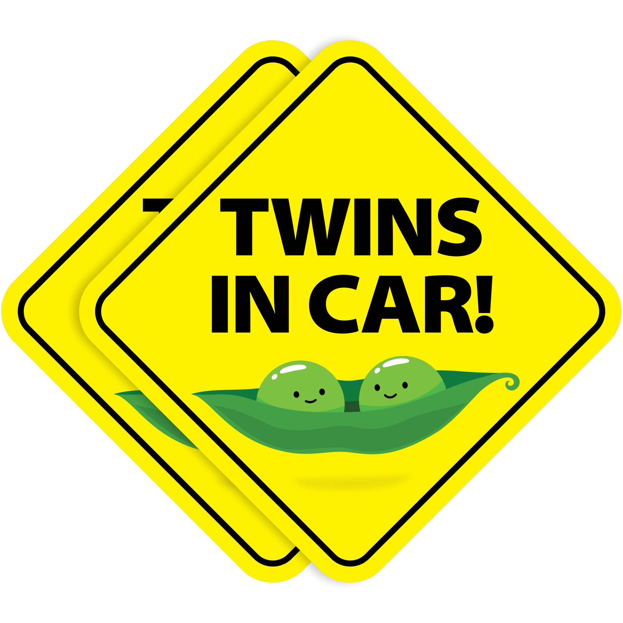 Amazon.com: Stickios Twins in Car Stickers (2-Pack) - Paint-Safe ...