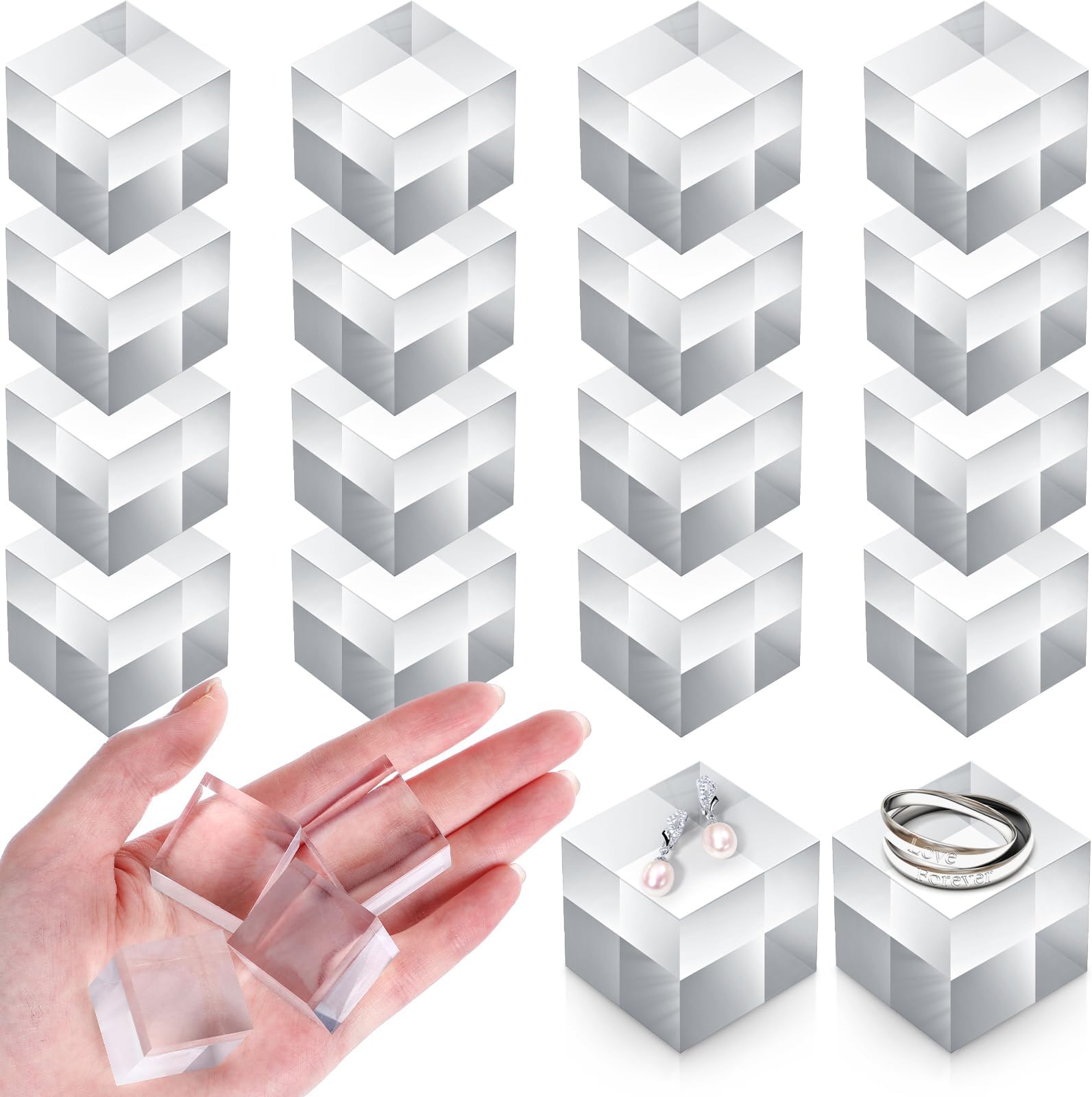 Amazon.com: MECCANIXITY Clear Acrylic Solid Cylinder Round Display ...