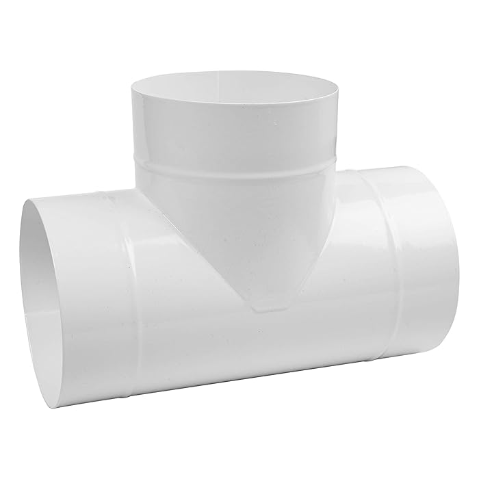 Buy HVAC OV 6" Inch Enamel Steel Round Duct Elbow Duct Splitter, 3 Way ...