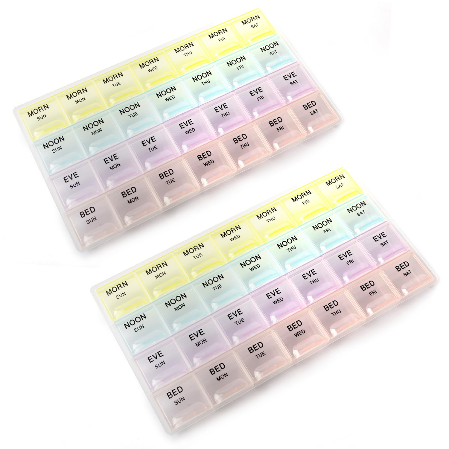 Deke 28 Daily compartments Pill Organizer case, 4 Times/Day Slot ...
