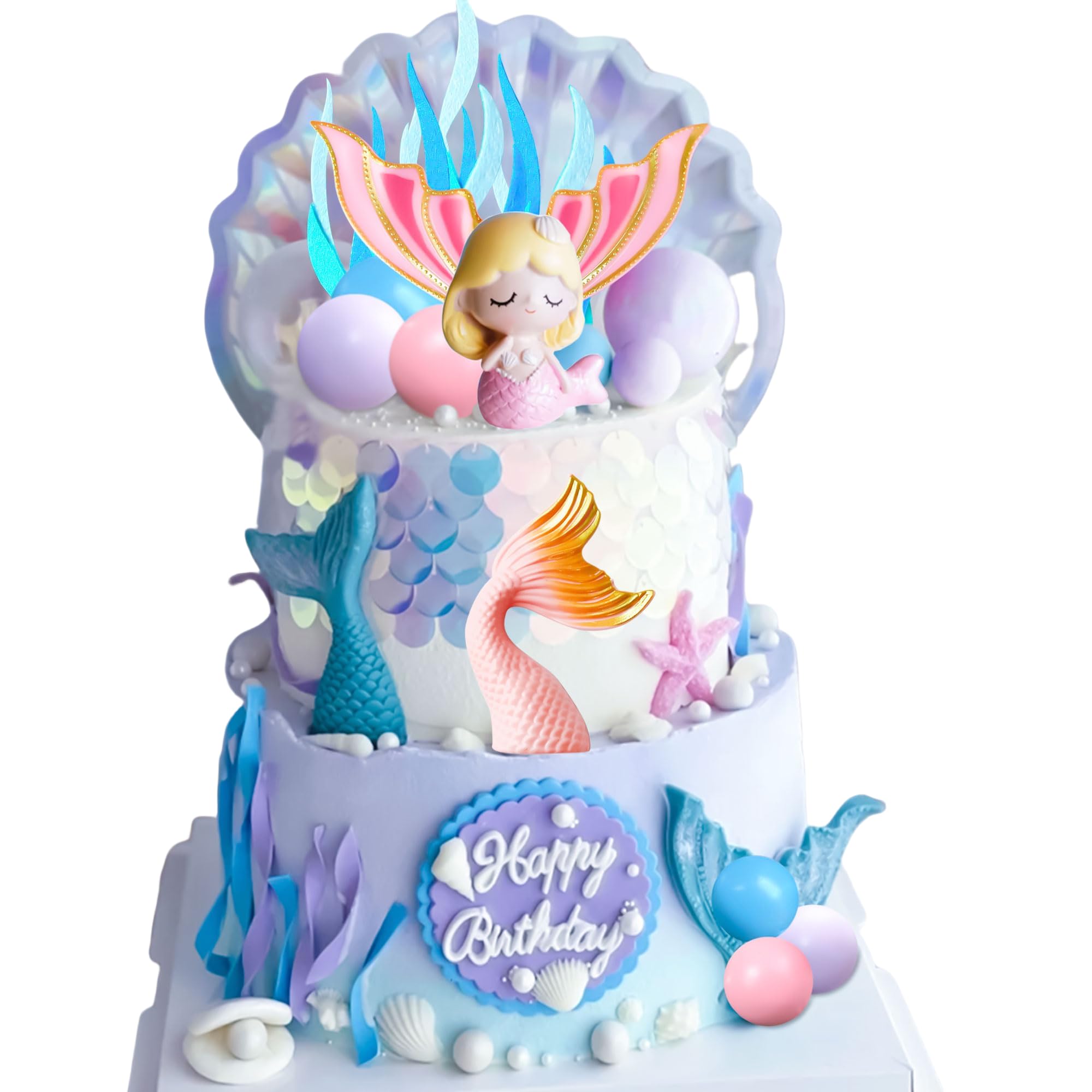 Snapklik.com : Cute Little Mermaid Cake Topper Under The Sea Cake ...