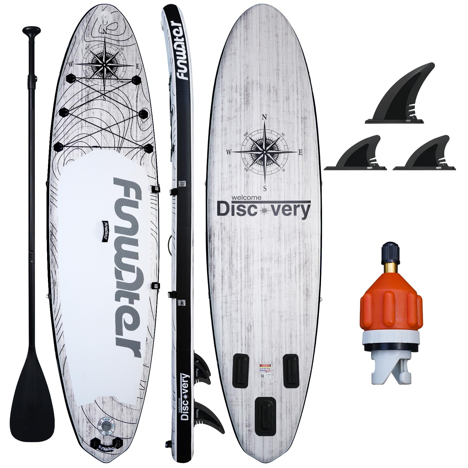 FunWater Inflatable Stand Up Paddle Board 10'6''x33''x6'' Ultra-Light ...