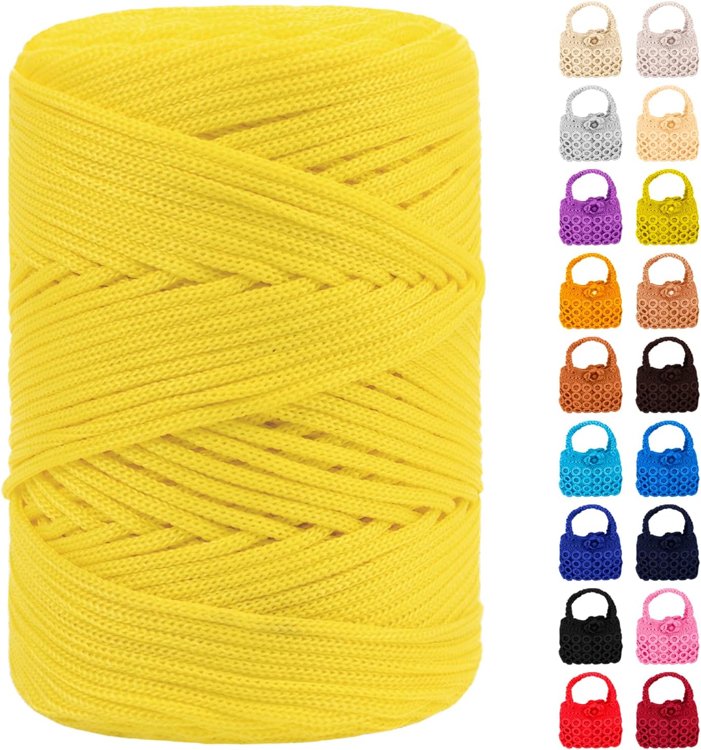Amazon.com: LEREATI Polyester Macrame Cord 3mm x 185yards, Braided ...