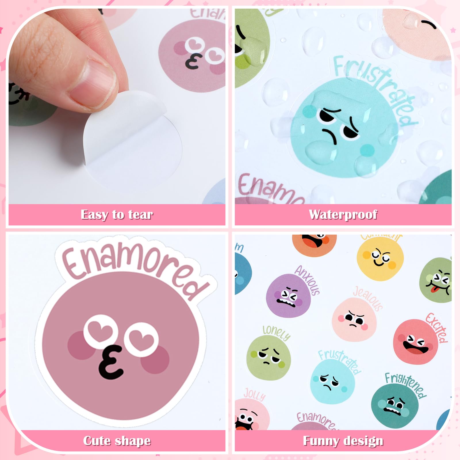 Snapklik.com : Eersida 800 Pieces Face Emotion Feelings Stickers For ...
