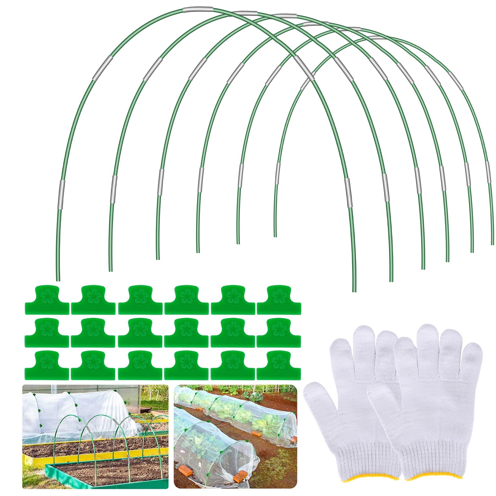 Snapklik.com : ALEXPRE Garden Hoops For Raised Beds, 36 Pcs 17 Inch ...