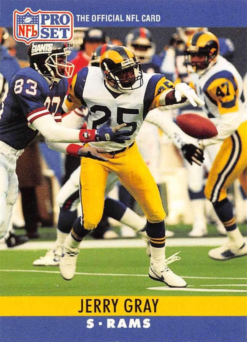 Amazon.com: Football NFL 1990 Pro Set #166 Jerry Gray #166 NM LA Rams ...