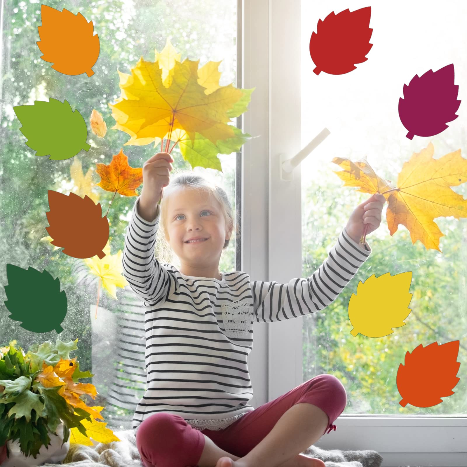 Snapklik.com : Geyee 108 Pcs Fall Leaf Cutouts For Bulletin Board ...