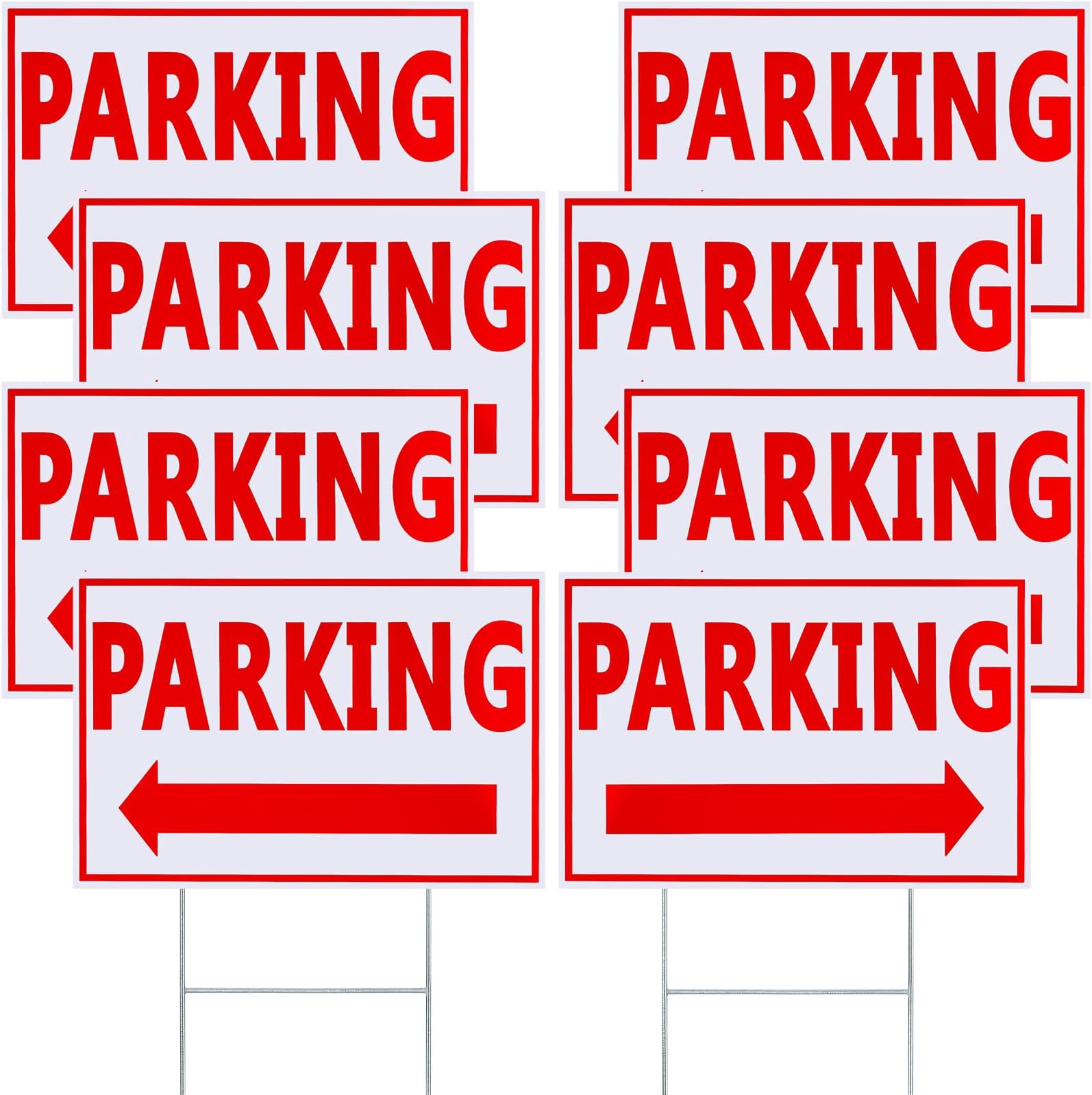 Amazon.com : Beeveer 4 Pcs Parking Sign with Stake 16 x 6 Inch Arrow ...