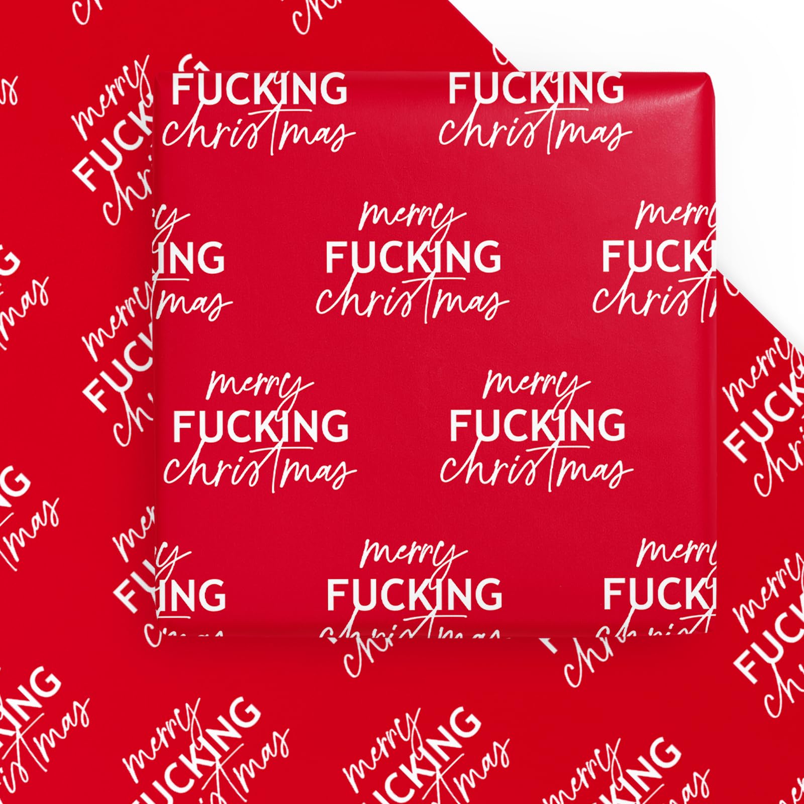 Amazon.com: WRAPAHOLIC Funny Christmas Wrapping Paper Sheet - 6 Sheets ...