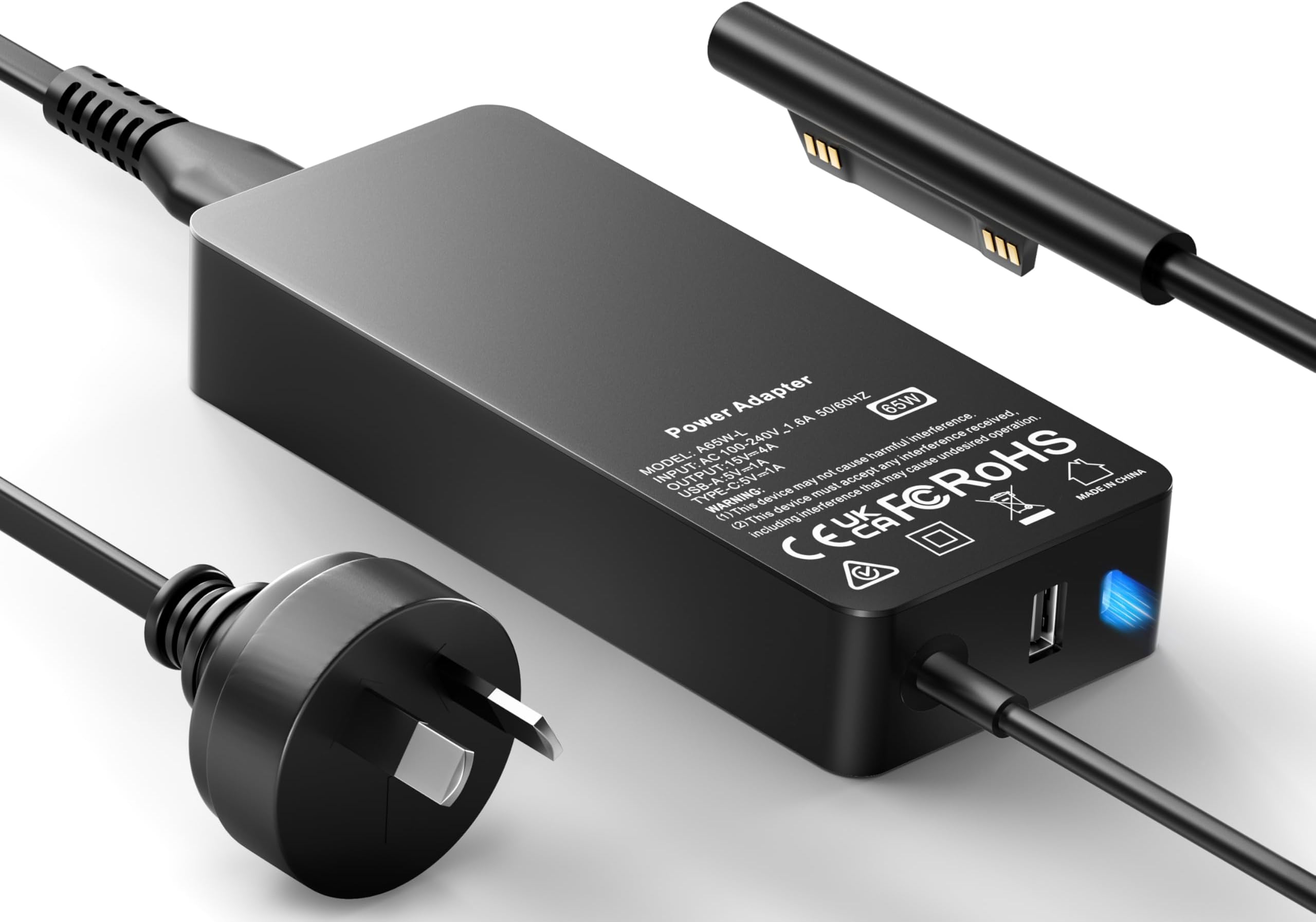 65W Power Adapter Charger for Microsoft Surface Pro X Pro 7 Pro 6 Pro 5 ...