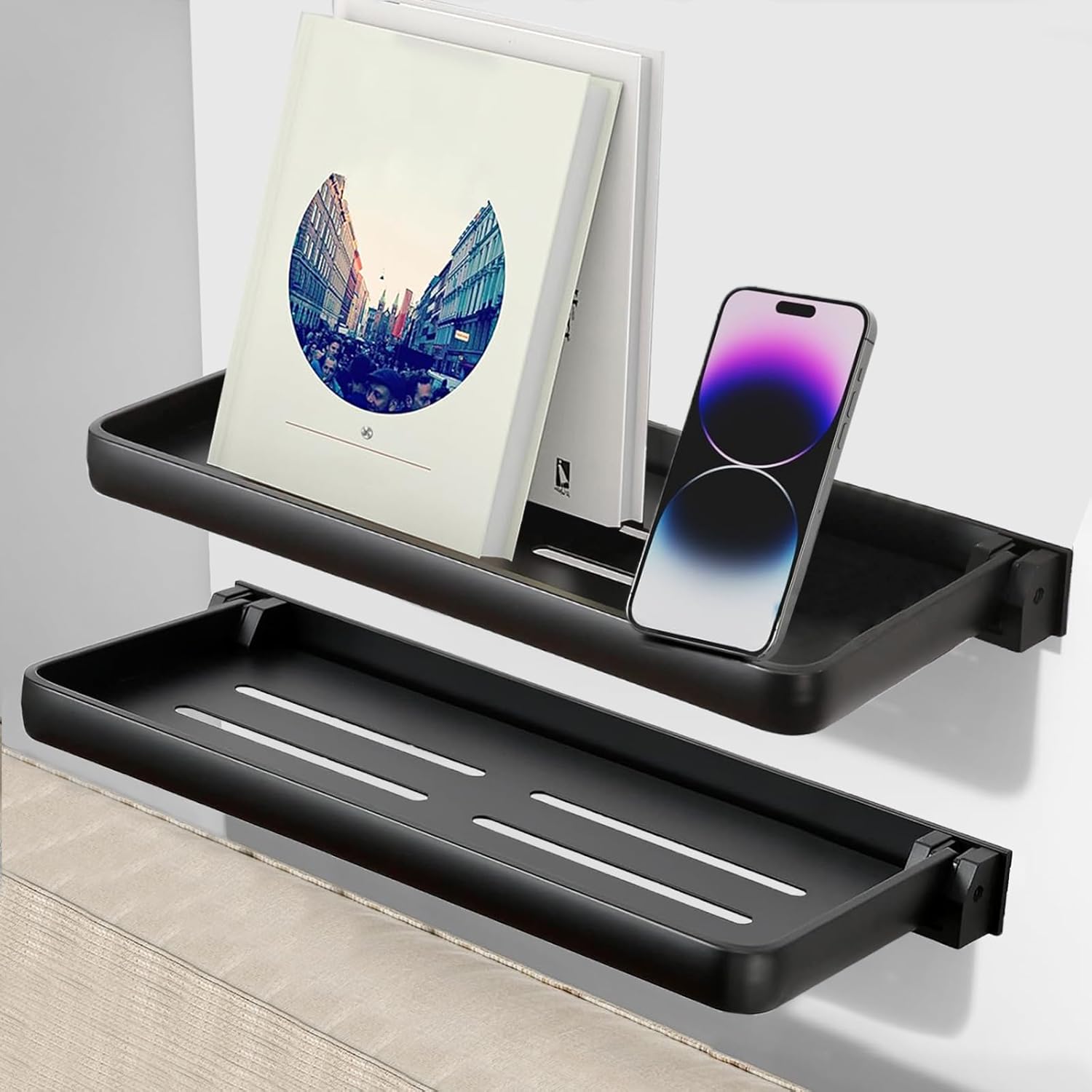 Amazon.com: Hugworn RV Aluminum Foldable Shelf- Hidden, Wall-Mounted ...