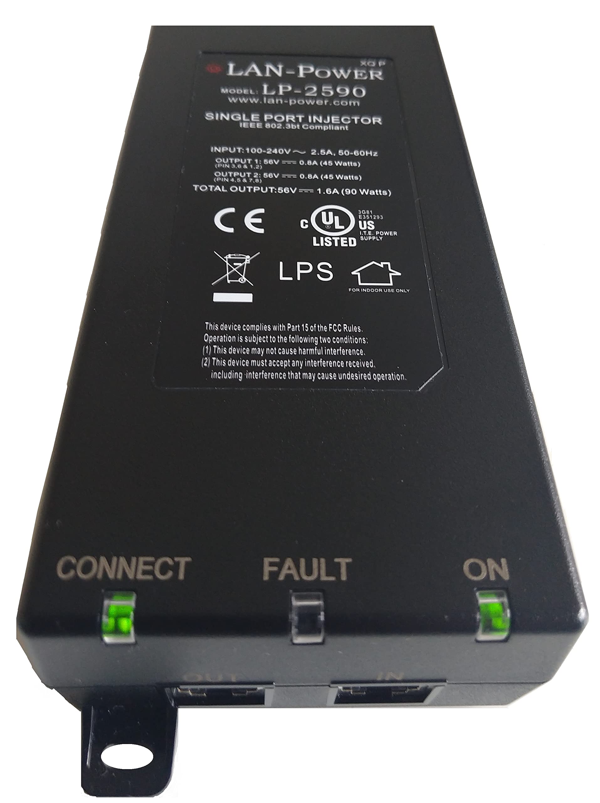 Amazon.com : LAN-Power LP-2590 Single Port ULTRA High Power/PoE Plus ...