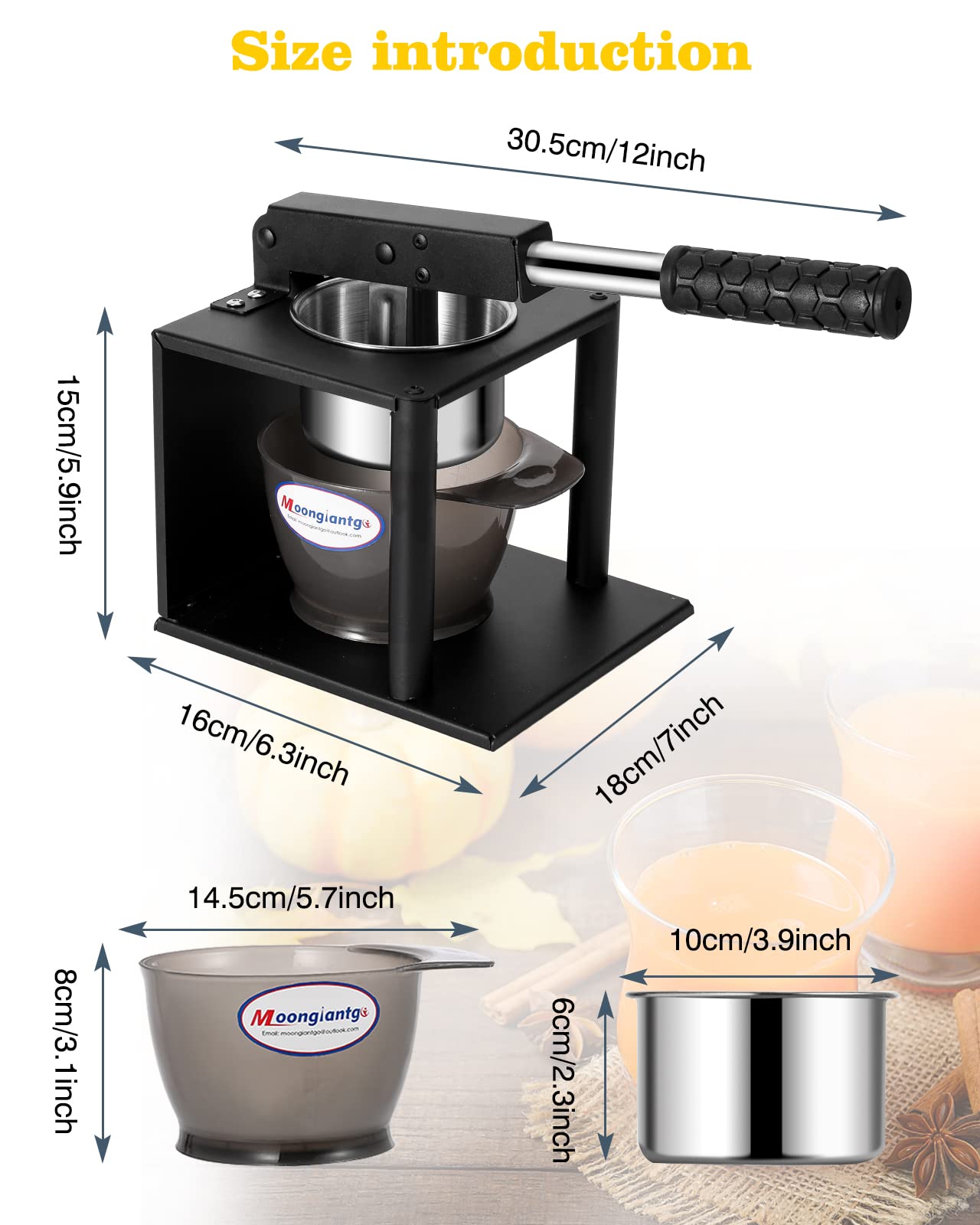 Moongiantgo Potato Ricer Masher with 2 Interchangeable Discs Hand Food ...