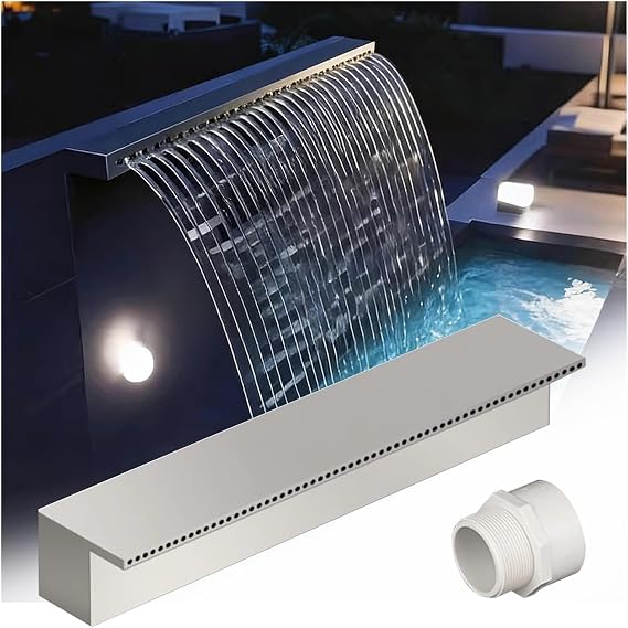Waterfall Fountain for Backyard Patio, Rockery Waterfall with Overflow ...