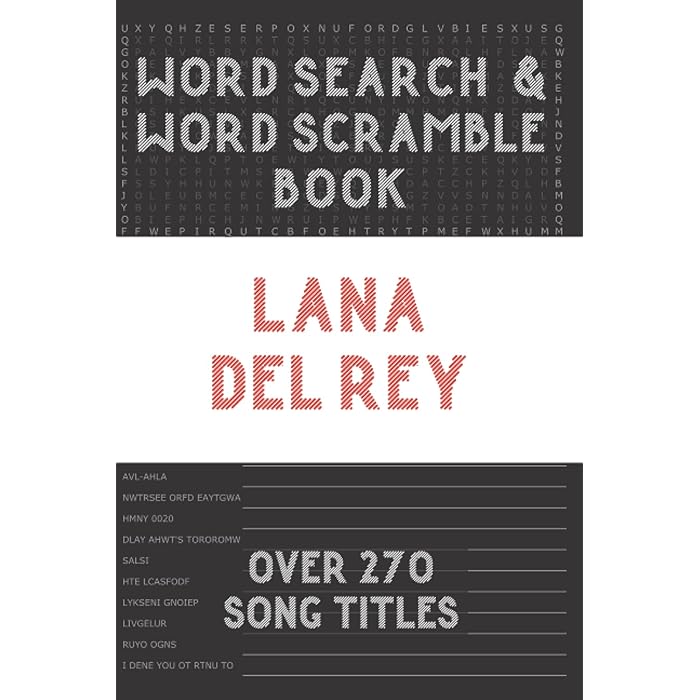Buy Lana Del Rey Word Search & Word Scramble Book (over 270 song titles ...
