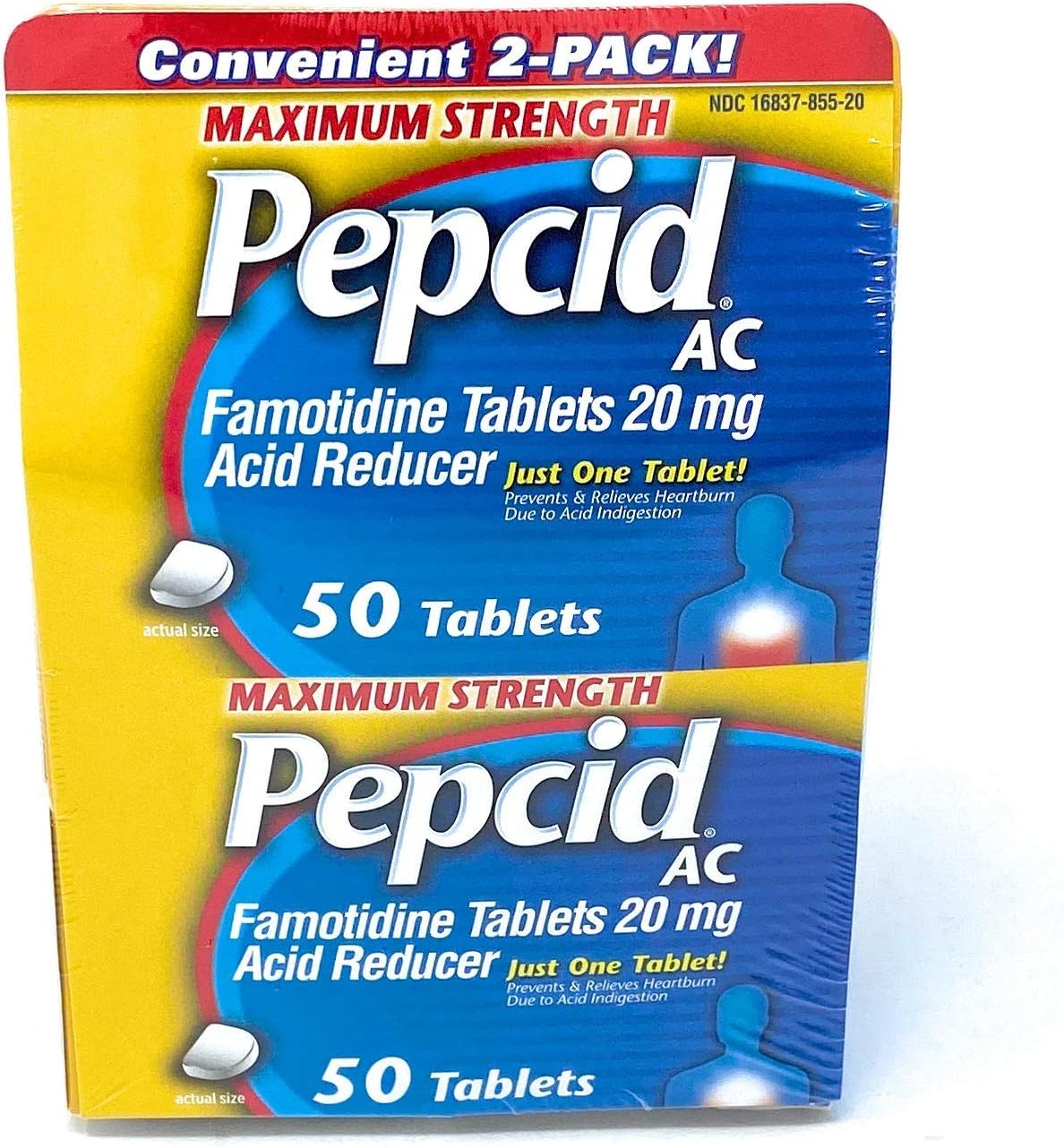Amazon.com: Pepcid AC Maximum Strength with 20 mg Famotidine for All-Day Heartburn Prevention ...