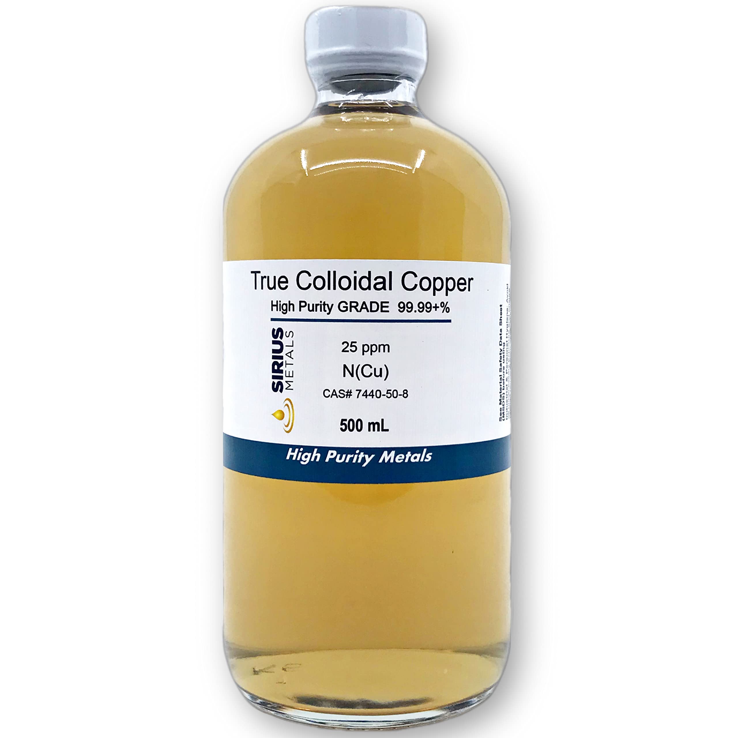 Amazon.com: True Colloidal Copper 25ppm 500mL in a glass bottle ...