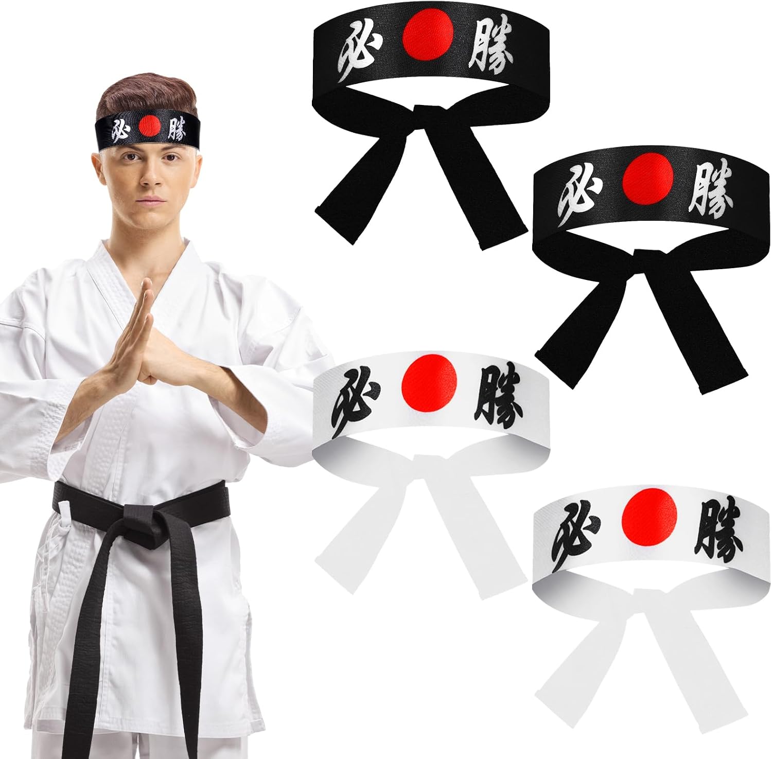 Amazon.com: 24 Pcs Japanese Karate Headbands Japanese Sushi Chef ...