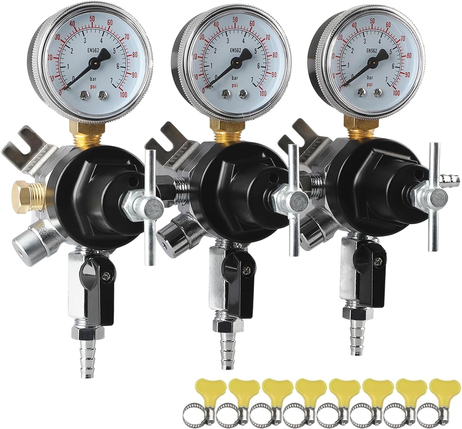 Amazon.com: PERA Draft Beer Secondary Regulator - Triple Gauge Design ...