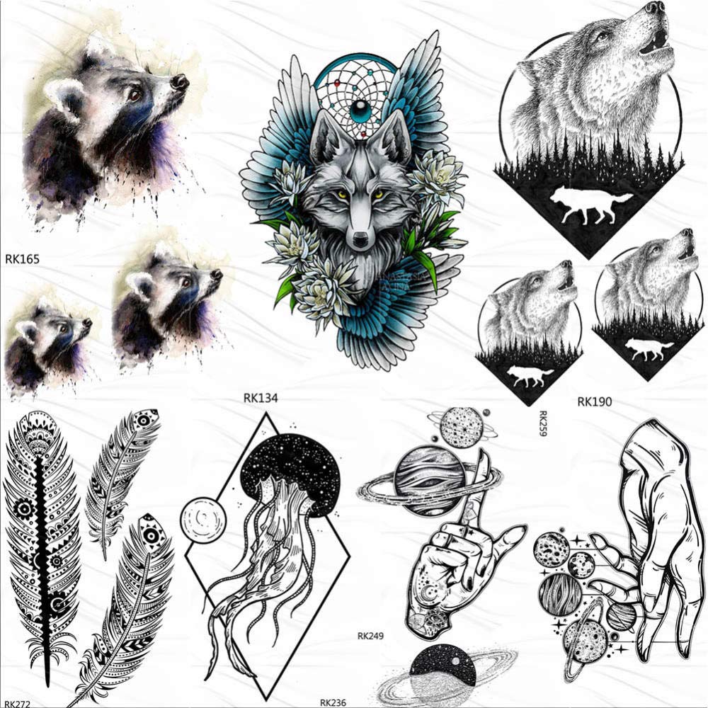 Wolf Howling Dreamcatcher Tattoo Designs