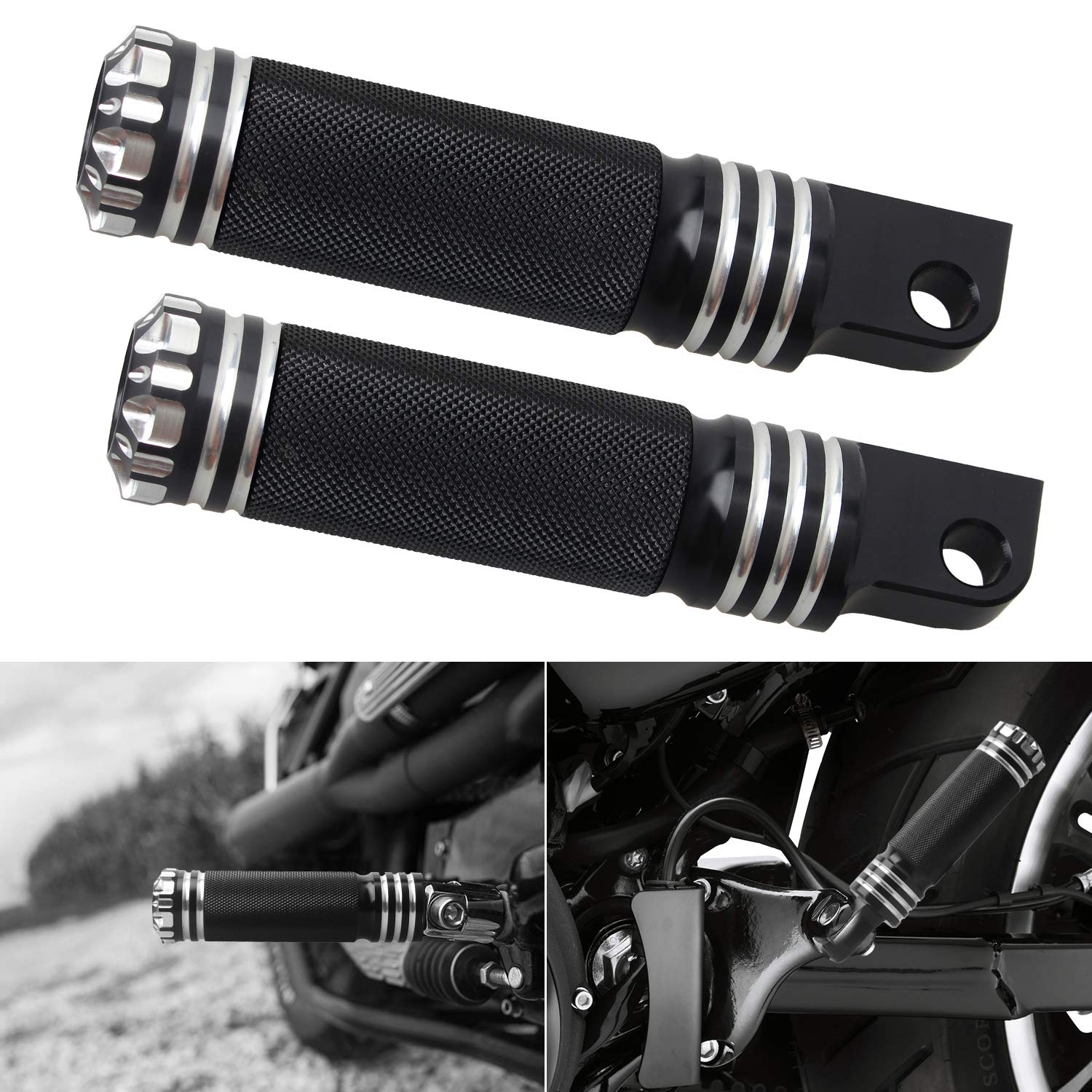 Snapklik.com : NTHREEAUTO Mounting Footpegs, Male Billet Footrests ...