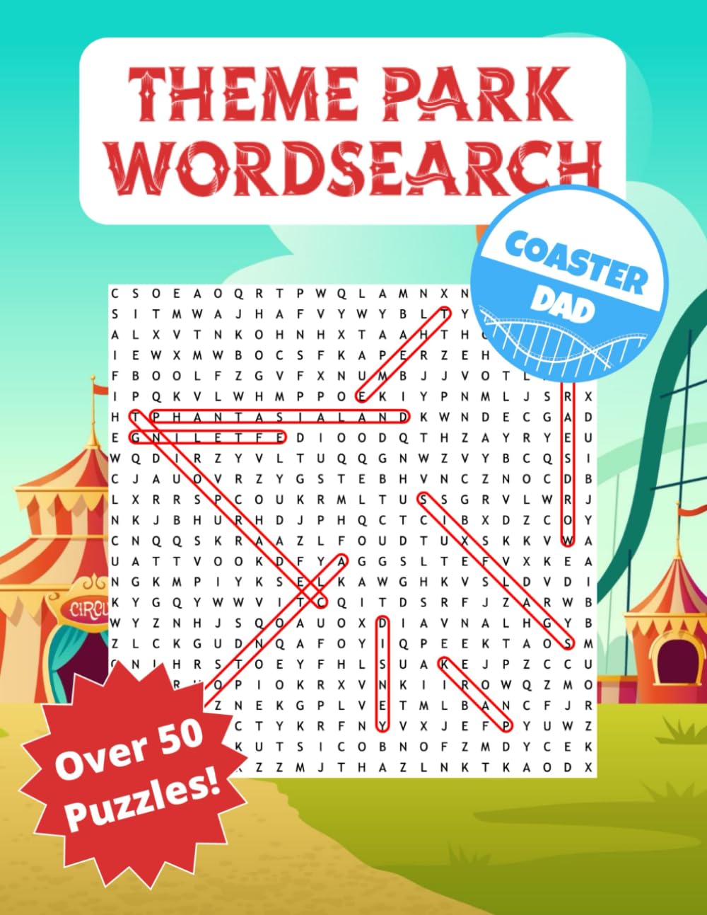 Theme Park Word Search - rides from over 50 parks around the world ...
