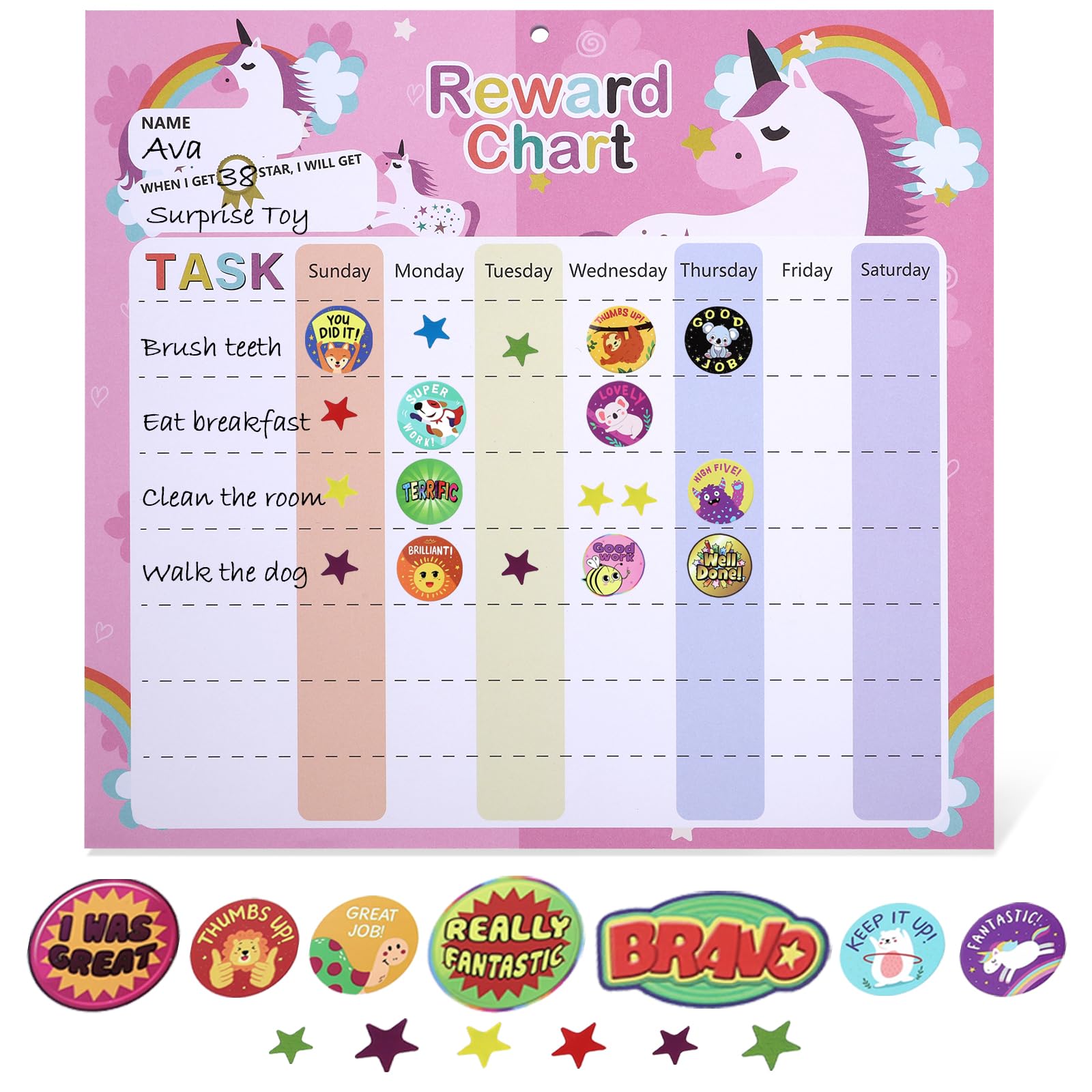 Behavior Chart For Kids Reward Chart For Kids With 26 | Desertcart Sri ...