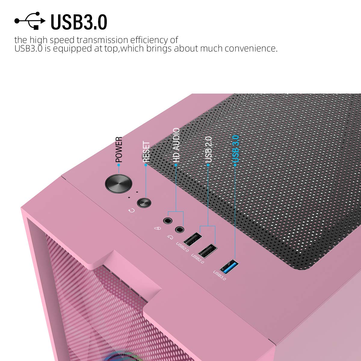 Buy GOLDEN FIELD- Magician Mid Tower ATX/MATX Case, High Airflow Mesh ...