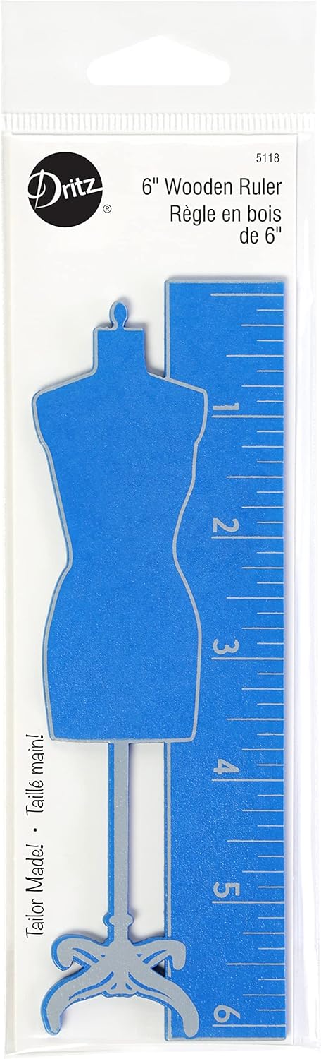 Amazon.com: Dritz 6" Wooden Ruler, Dress Form