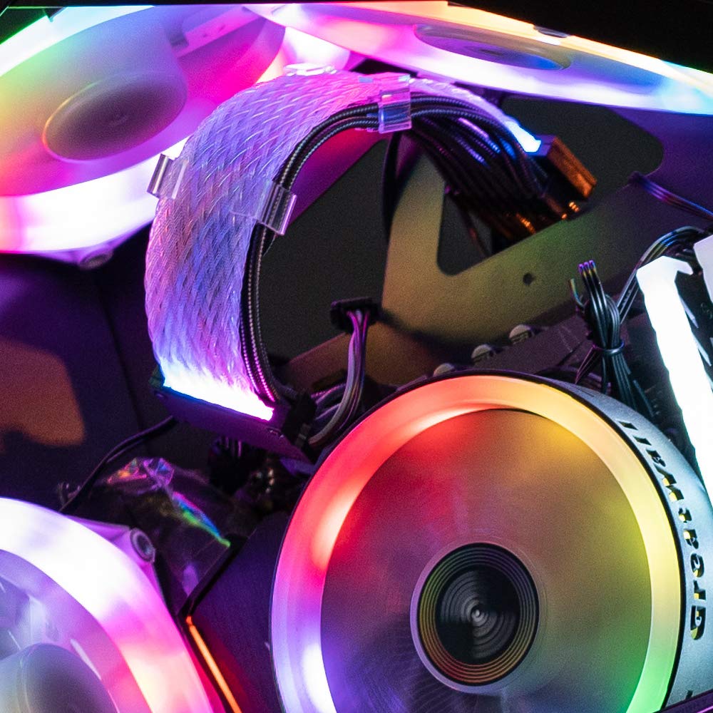 RGB Cable Extension PC Sync Dual 6+2pin Male to Female Strimer RGB PSU ...