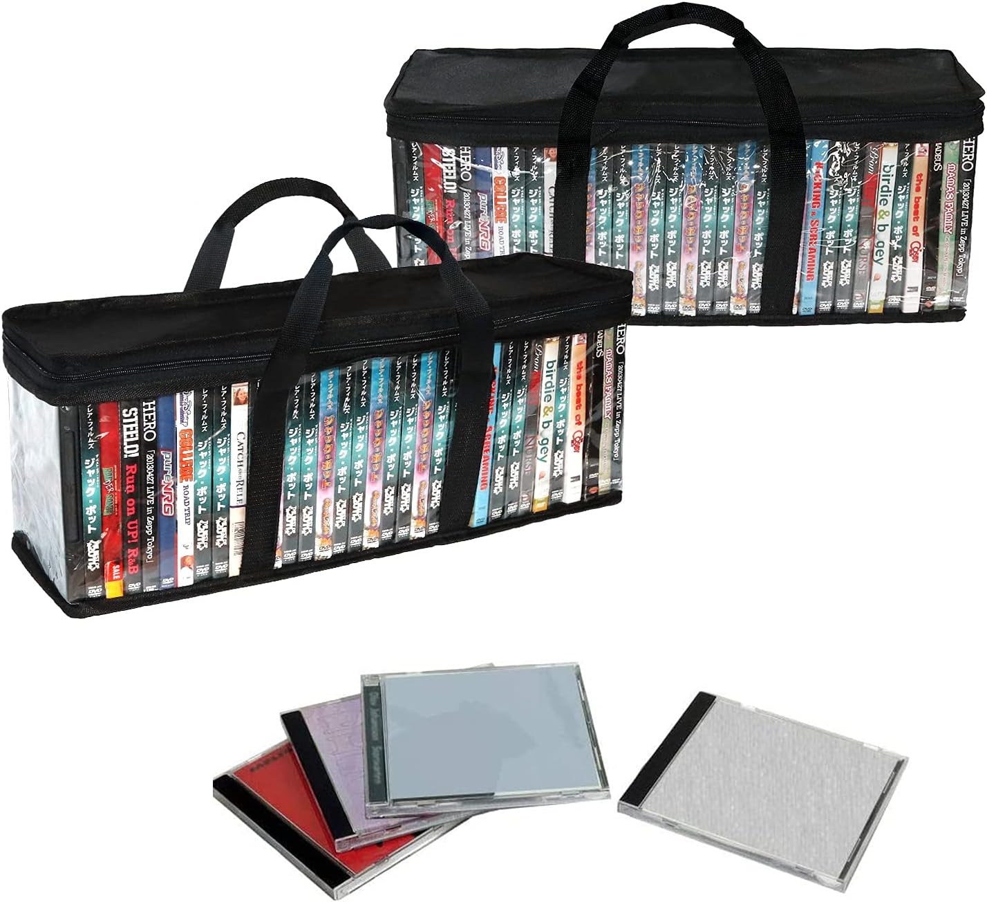 Amazon.com: Besti Home DVD Storage Bags (2-Pack) Holds 80 Total Movies ...