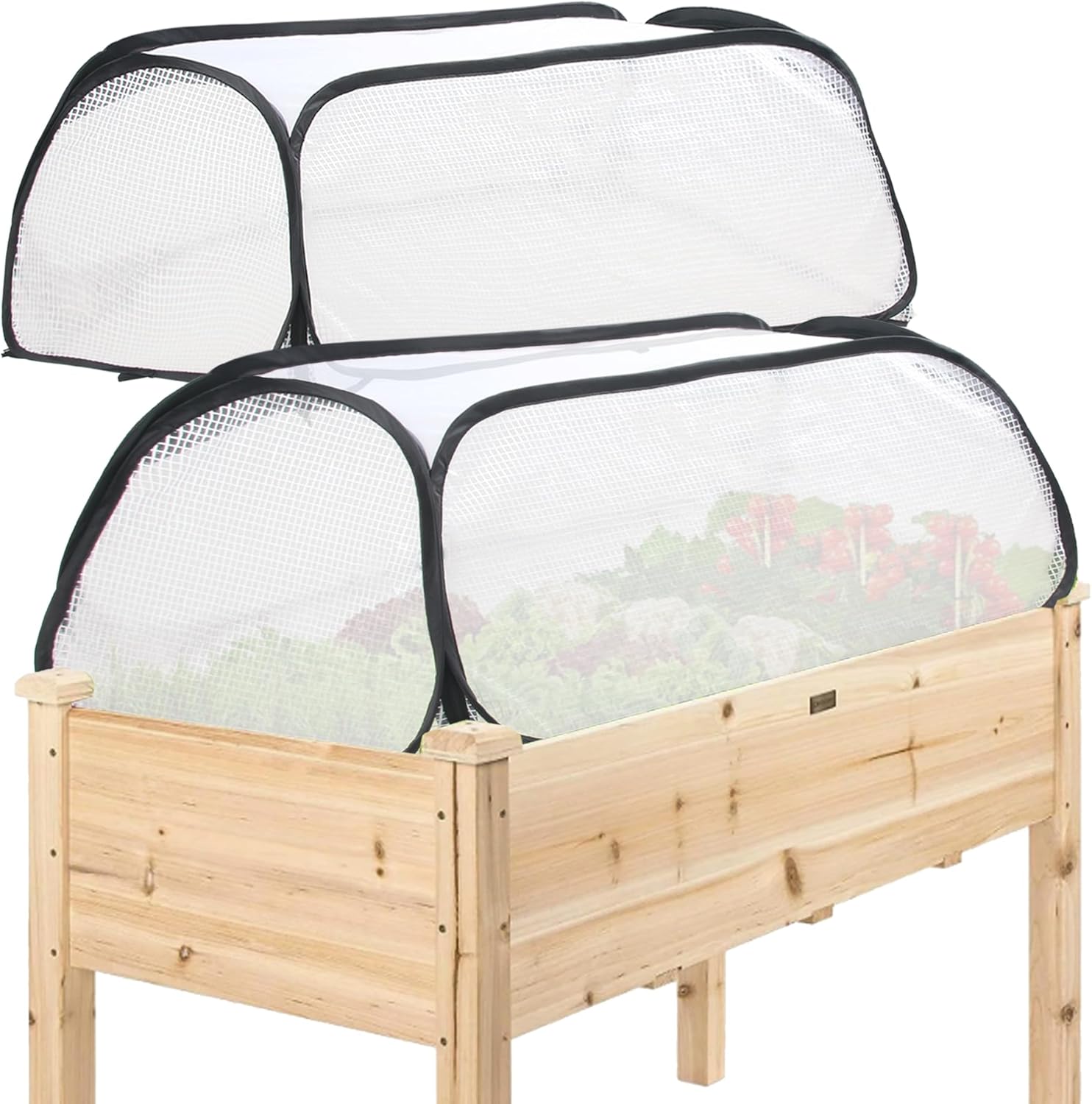 Amazon.com : 2 Pack Raised Bed Garden Covers,45"x22"x16" Pop Up ...