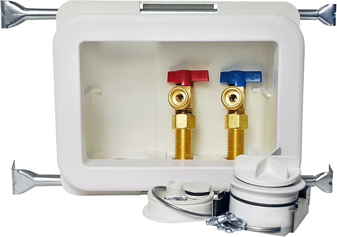 Oatey 38472SP Fire-Rated Washing Machine Outlet Box, ½” ASTM F1807 PEX ...