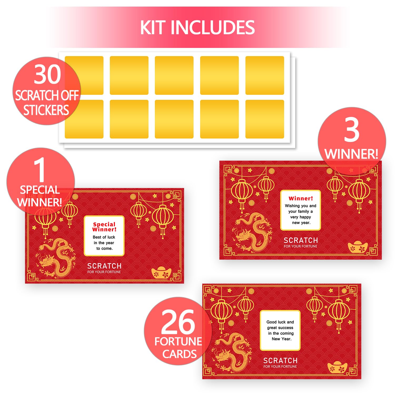 Snapklik.com : Chinese New Year - 2024 Year Of The Dragon Party Scratch ...