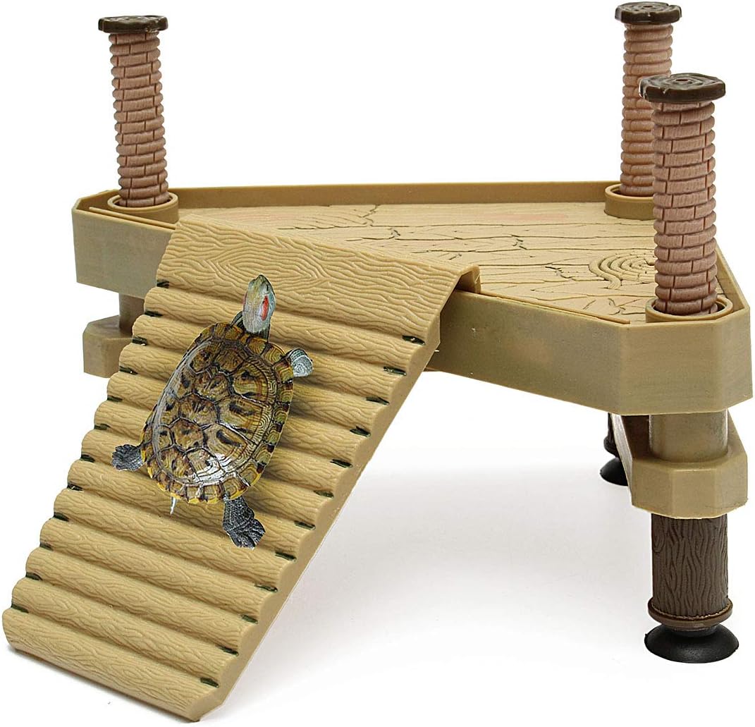 Amazon.com : Allpdesky Decorative Turtle Pier Floating Basking Platform ...
