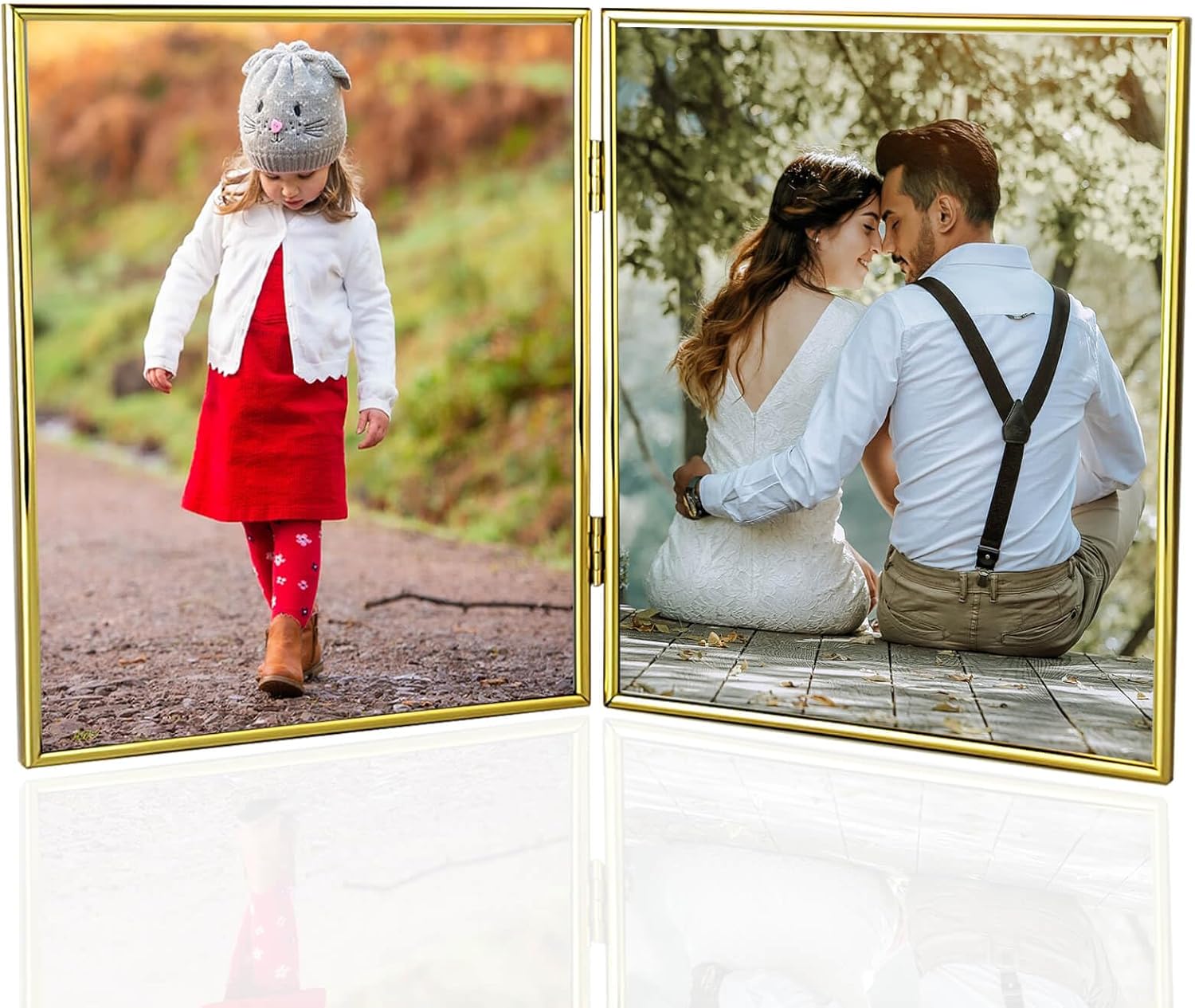 Amazon.com - HIKWADERY 8x10 Picture Frame Double Hinged Folding, Thin ...