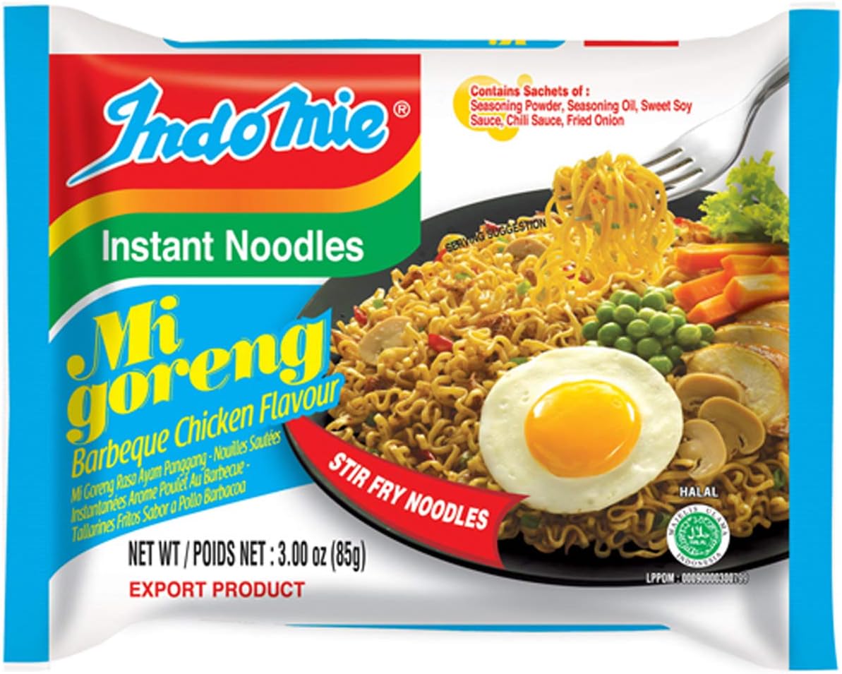 Amazon.com : Indo Mie Mi Goreng Fried Noodles, Barbeque Chicken, 3 ...