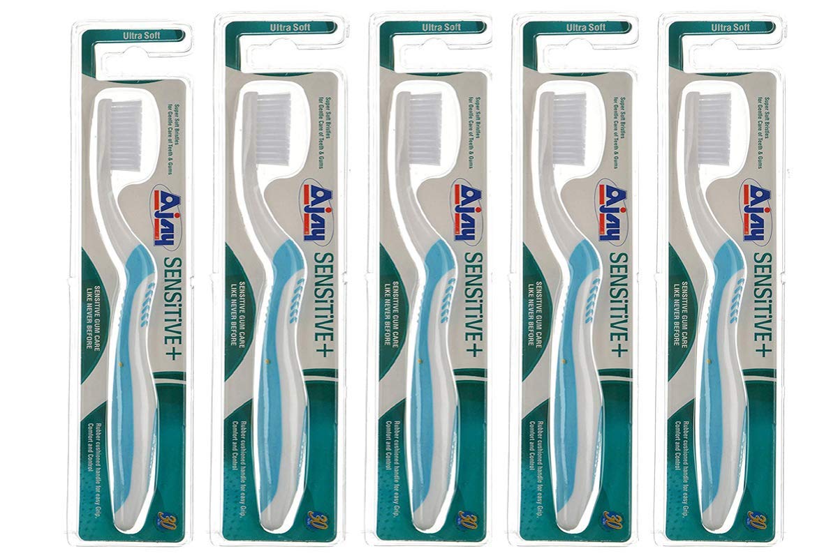 Buy AJAY TOOTHBRUSH Sensitive+ Manual Toothbrush (Pack of 5) Online at ...
