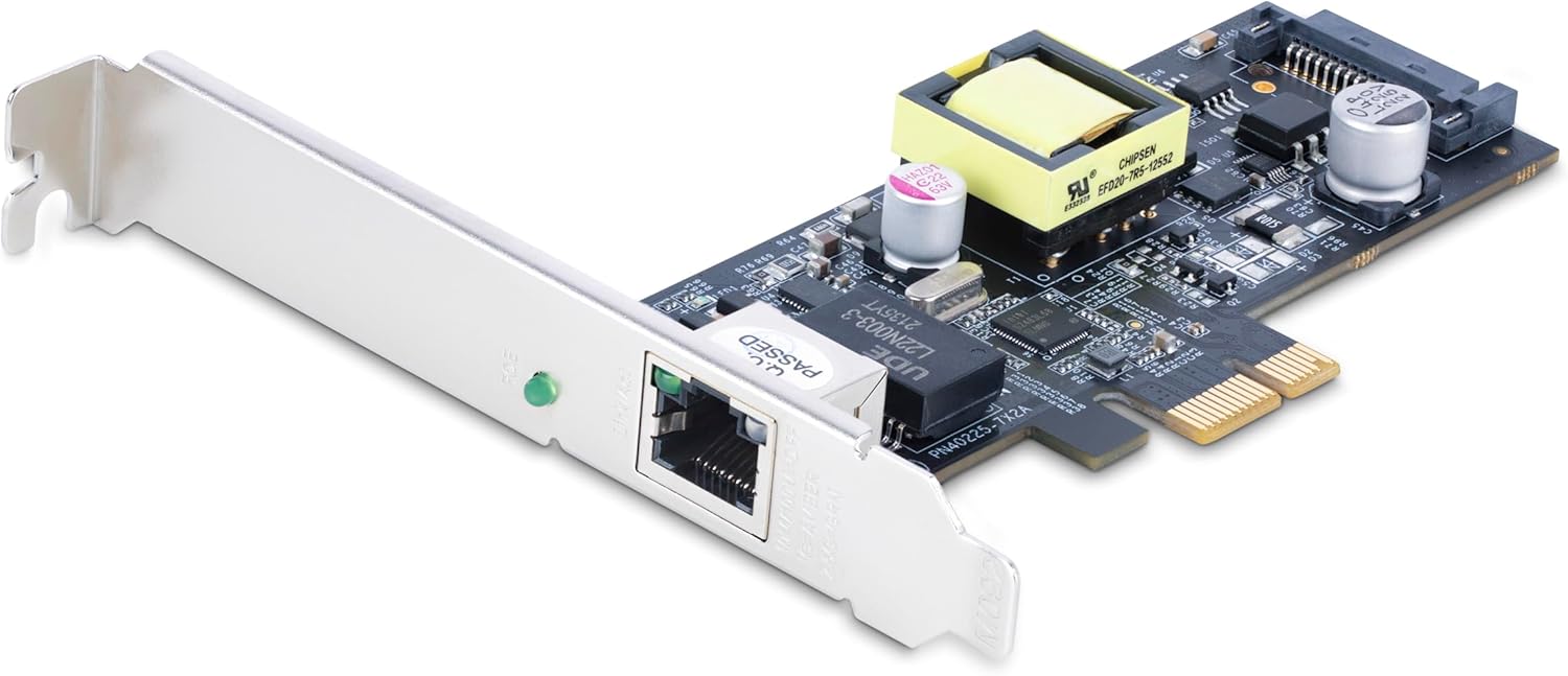 Amazon.com: StarTech.com 1-Port 2.5Gbps NBASE-T PoE Network Card, Intel ...