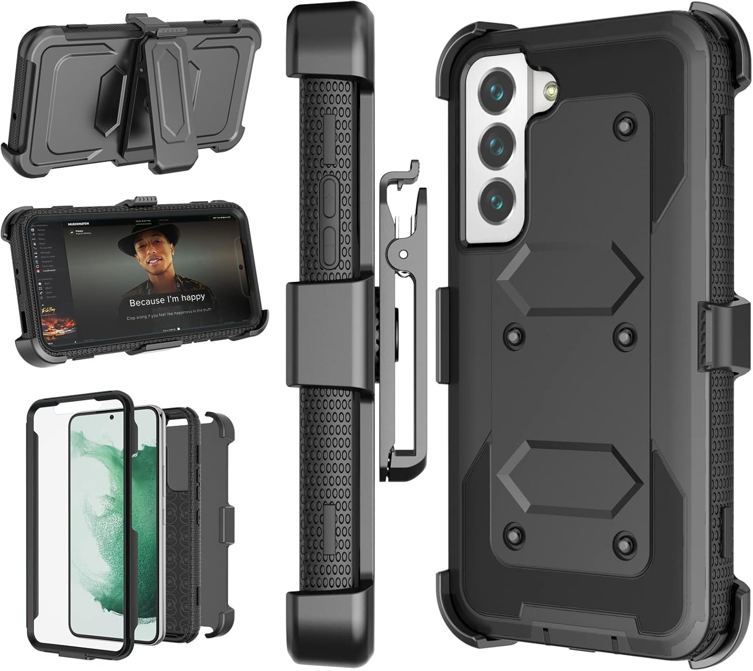 Amazon.com: Njjex Rugged Case for Samsung Galaxy S22 Plus, for Galaxy ...